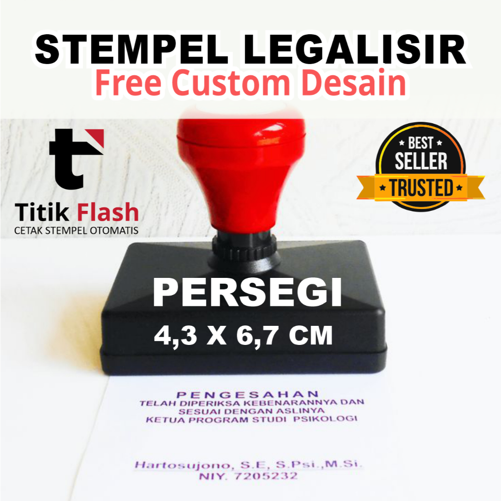 Jual PROMO STEMPEL LEGALISIR UKURAN 4,3 X 6,7 CM | Shopee Indonesia