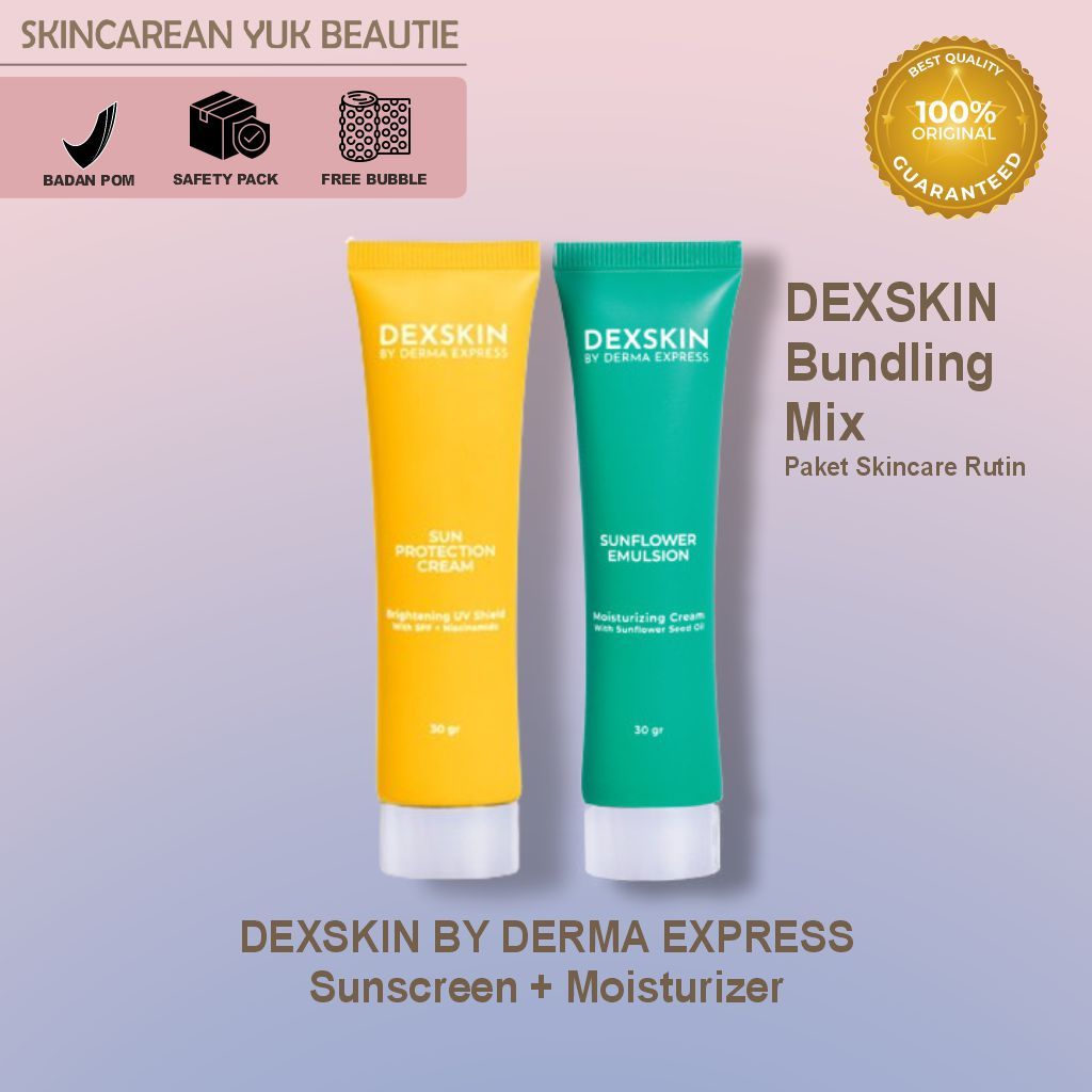 Jual DEXSKIN DERMA EXPRESS Bundling Basic Mix (Sunscreen + Moisturizer ...