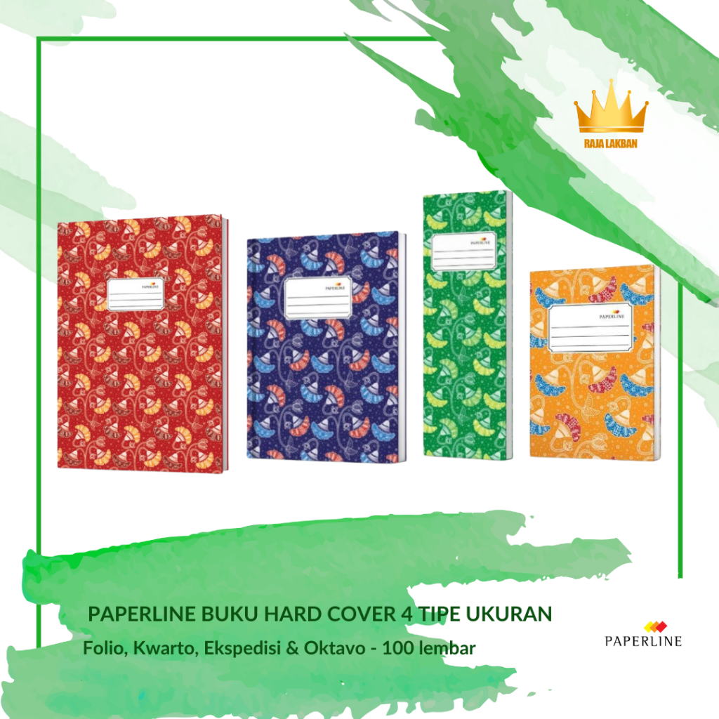 Jual PAPERLINE Buku Tulis hard cover Folio, Kwarto, Ekspedisi & Oktavo ...