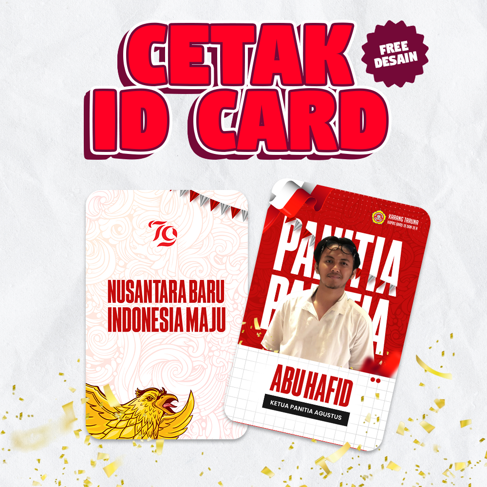 Jual ID CARD, NAME TAG + DESAIN UNTUK ACARA, SALES, KARYAWAN KANTOR ...