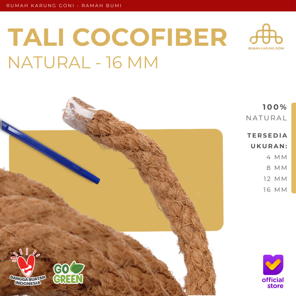 Jual Tali Sabut Kelapa 16mm Meteran Tali Serabut Kelapa Tali Cocofiber ...