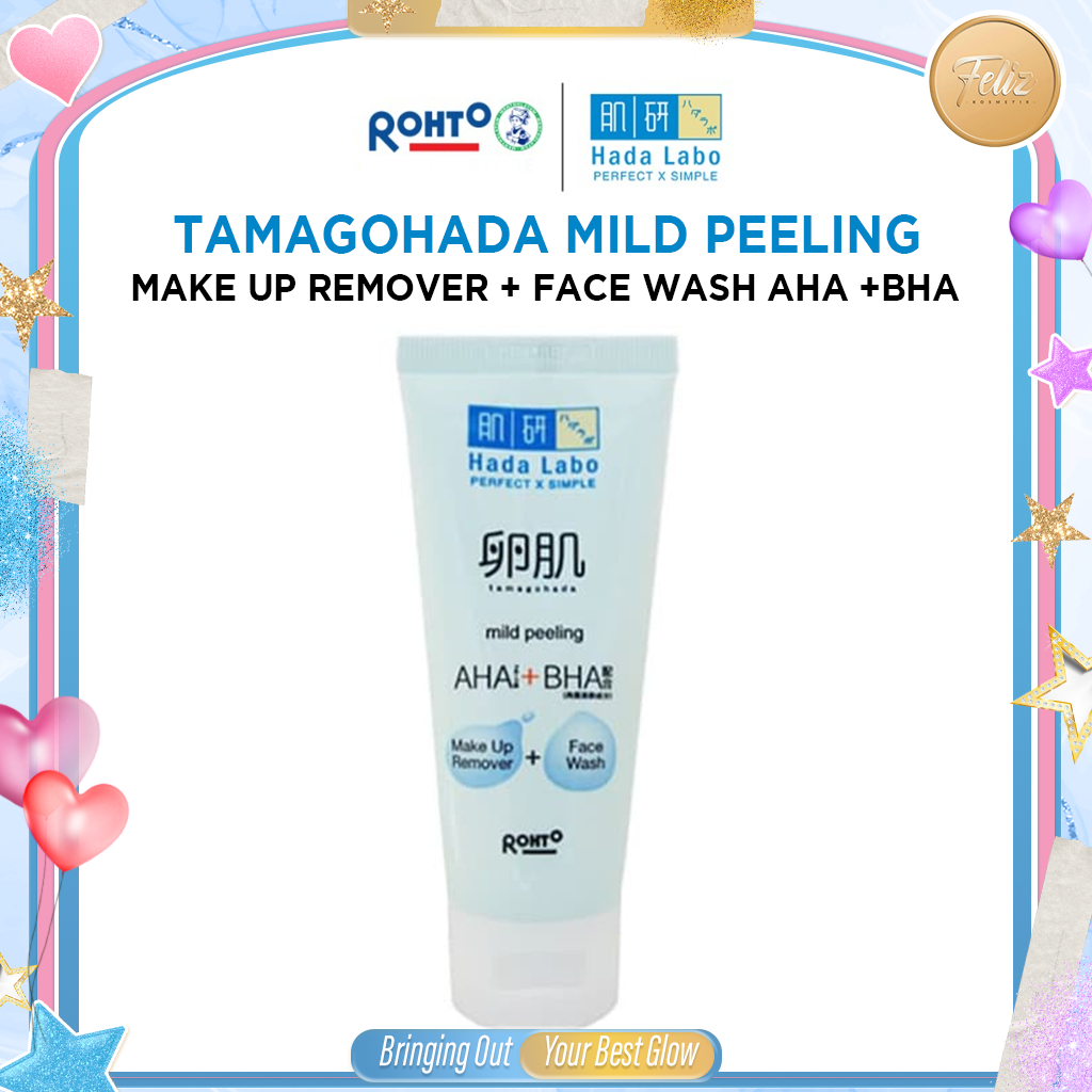 Jual * FELIZ * HADA LABO Tamagohada Mild Peeling Make Up Remover + Face ...