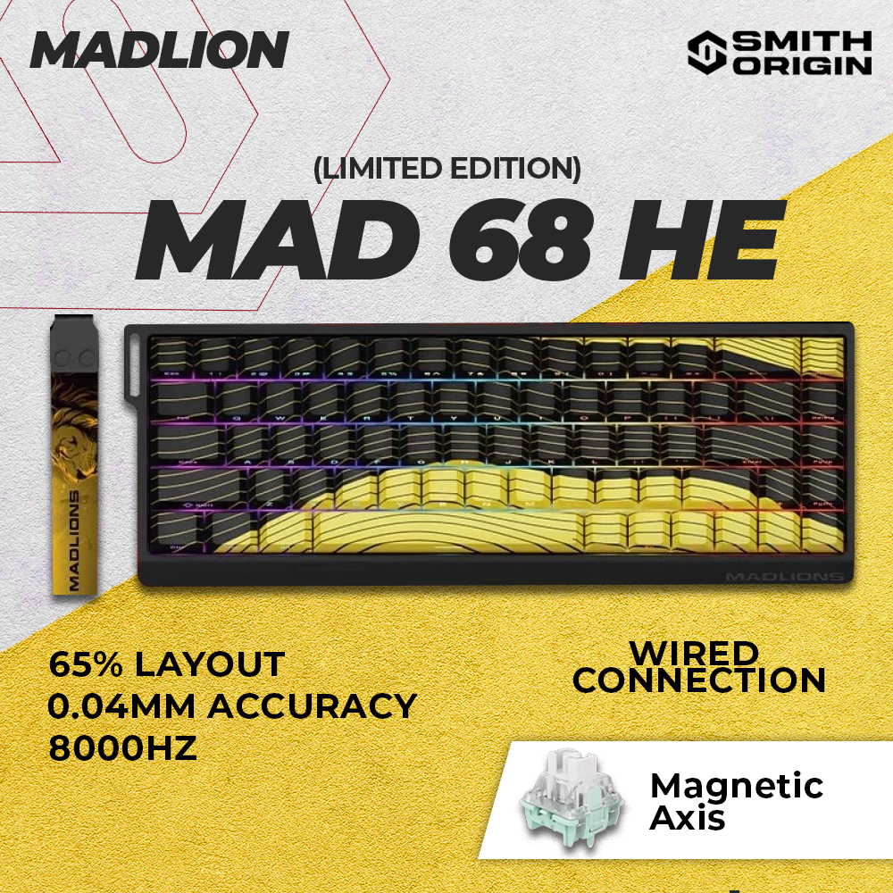 Jual Madlions Mad 68 Black Yellow HE Rapid Trigger Magnetic Switch Gaming Keyboard | Shopee ...