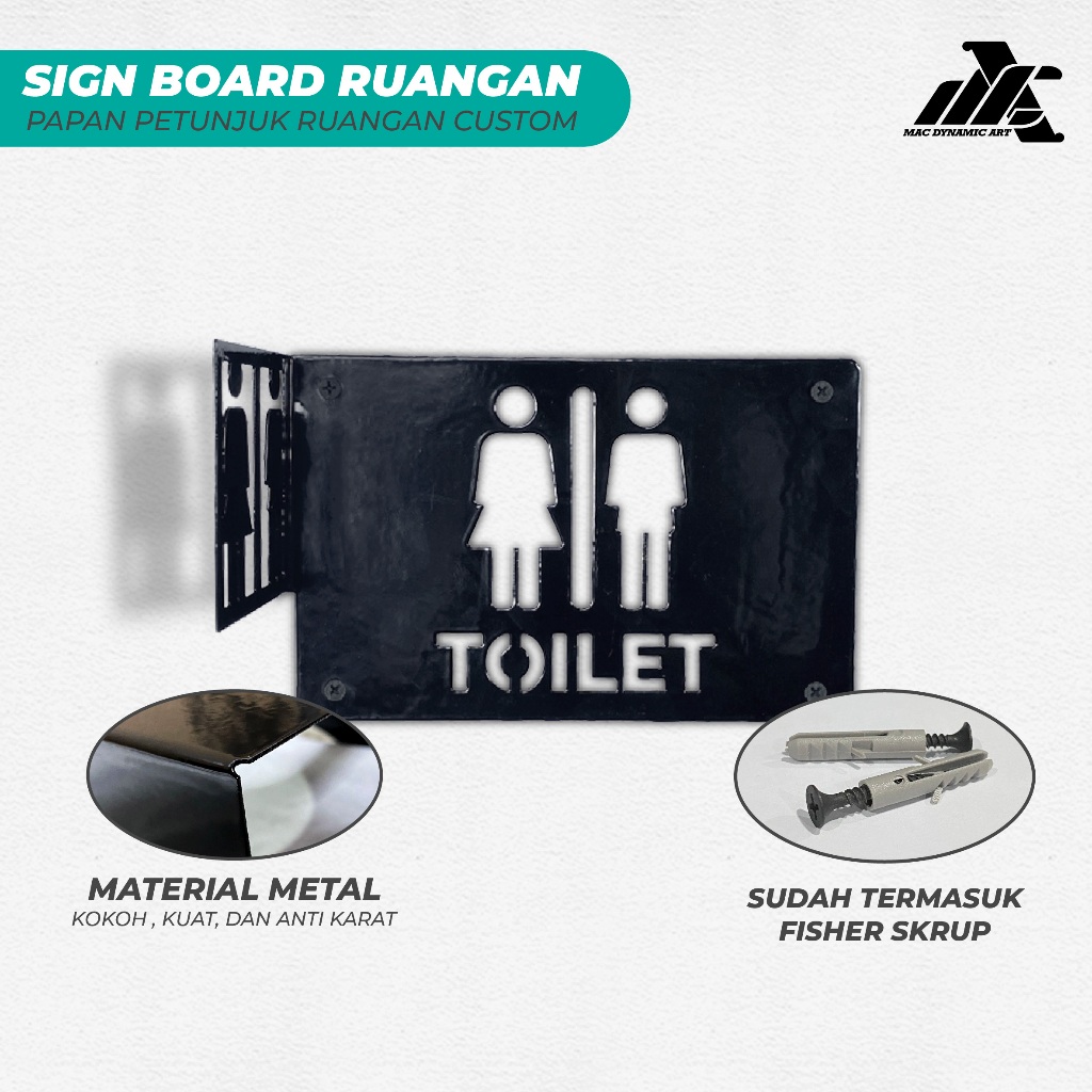 Jual SIGN BOARD TOILET CUSTOM SIGNAGE BAHAN BESI - PAPAN PENANDA ...