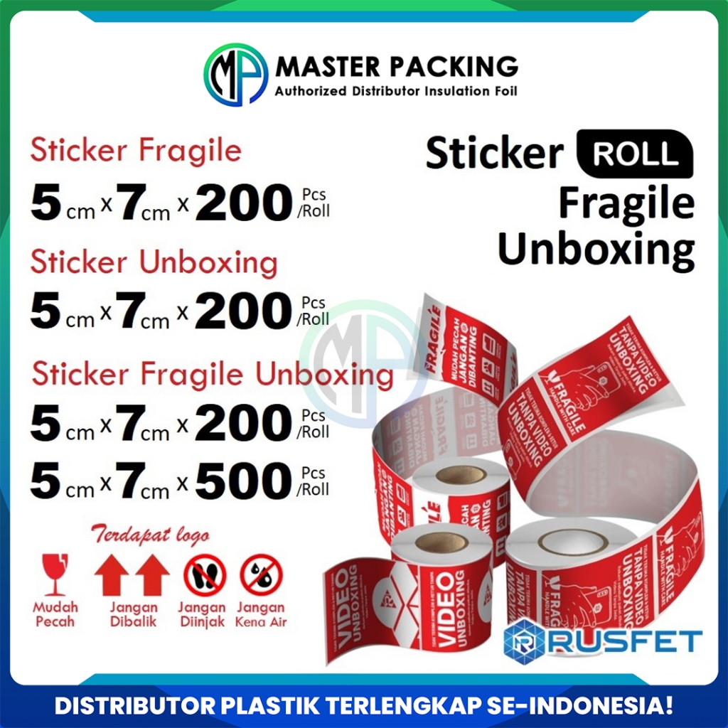 Jual Stiker Wajib Video Unboxing Sticker Fragile Unboxing 200pcs dan ...