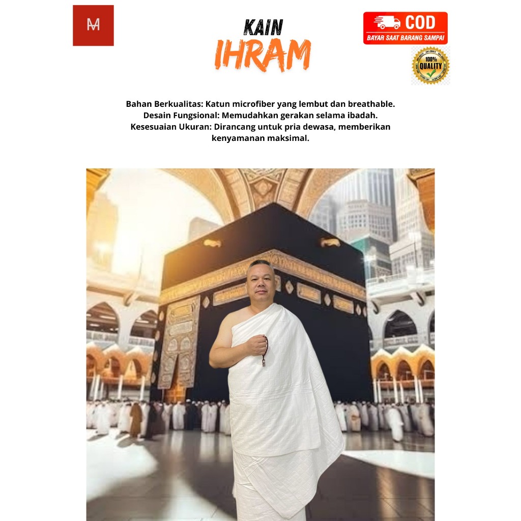 Jual Kain Ihram Dewasa / Baju Ihram Perlengkapan Pakaian Haji Saudi ...