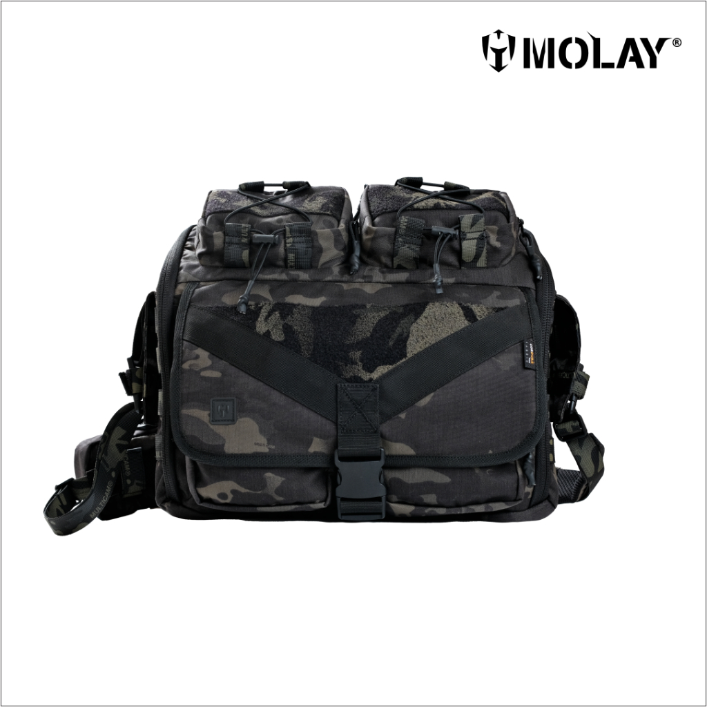 Jual Molay Frontline Messenger Bag - Col. Multicam Black | Shopee Indonesia