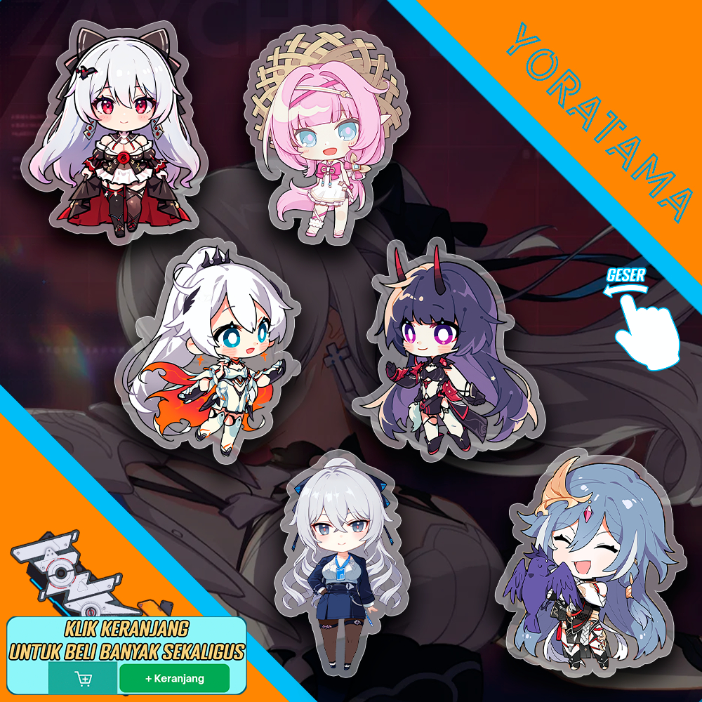 Jual Gantungan Kunci Honkai Impact HI3 Elysia Kiana Bronya, Keychain ...
