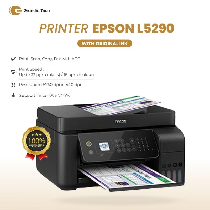 Jual Printer EPSON L5290 Ecotank Print Scan Copy Fax, Print Speed Up to ...