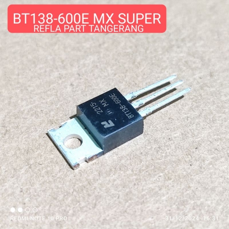 Jual TRANSISTOR BT138 600E TRIAC BT138 600 E SUPER | Shopee Indonesia