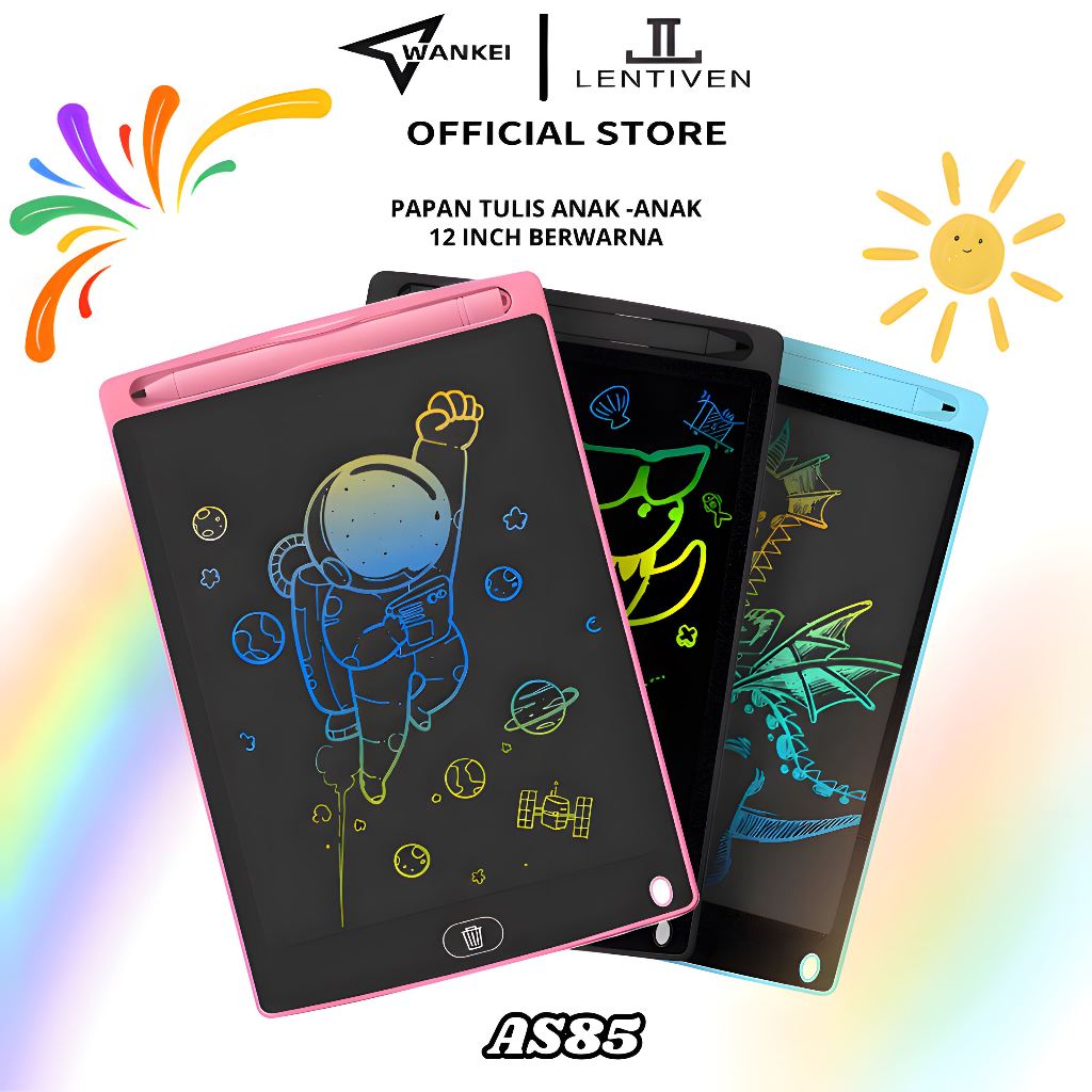 Jual WANKEI LENTIVEN Papan Tulis LCD Drawing Pad Anak Untuk Belajar ...