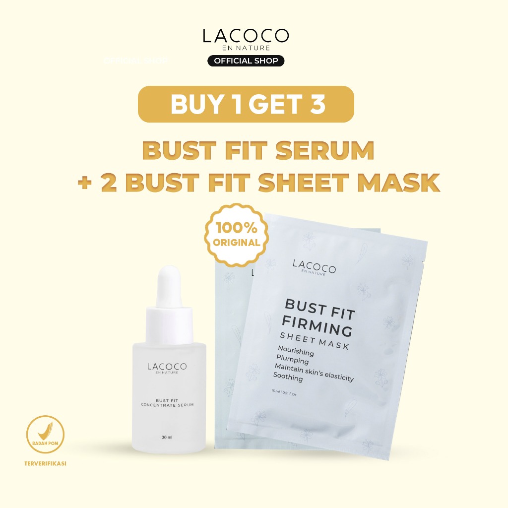Jual [Buy 1 Get 3] (1 pcs) Bust Fit Serum + (2 pcs) Bust Fit Sheet Mask ...