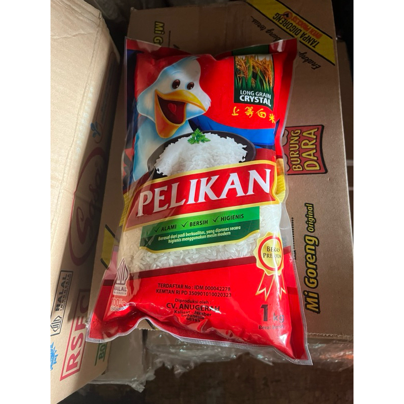 Jual BERAS CAP PELIKAN PULEN DAN BERGIZI KEMASAN 1 kg | Shopee Indonesia