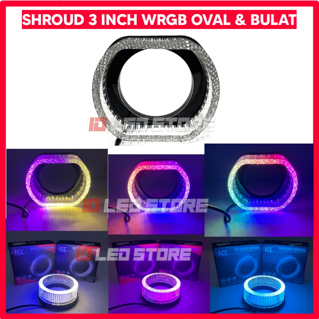 Jual SHROUD AKRILIK 5D GLORY 3 INCH WRGB ANDROID IOS CONTROLLER APP ...