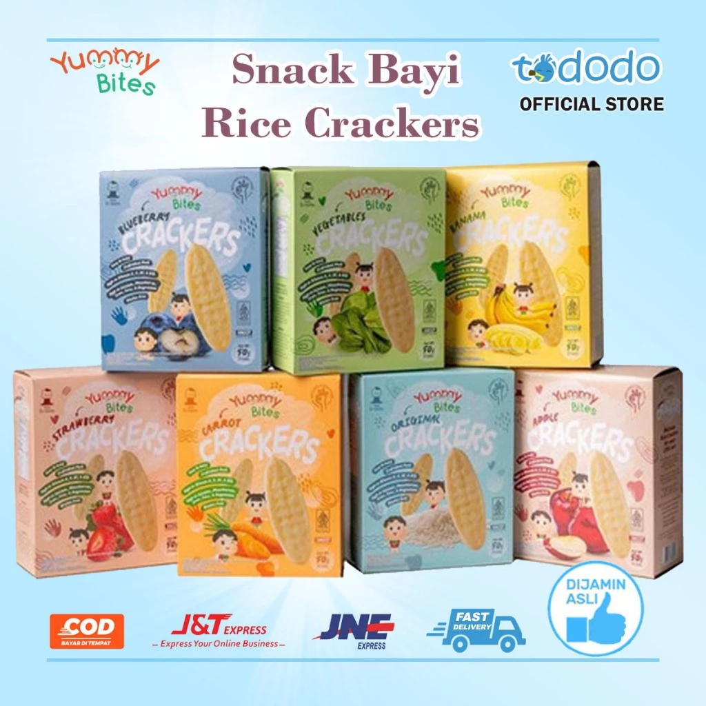 Jual Snack Bayi Yummy Bites 6M+ Rice Crackers 50gr | Shopee Indonesia