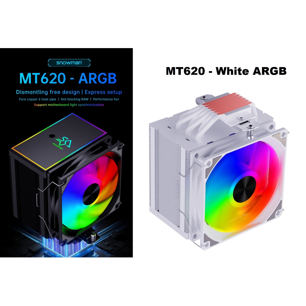Jual HSF CPU Cooler Snowman MT620 Big Single Tower Fan 12cm DeepCool ...