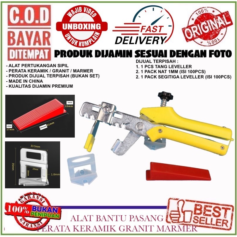 Jual C.O.D Alat Perata Keramik Granit Marmer Tukang Sipil Pasang Mudah ...