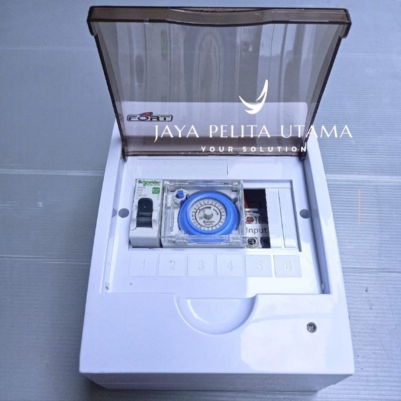 Jual Panel Timer lampu outbow otomatis 1p 10a Timer plus LED Indicator ...