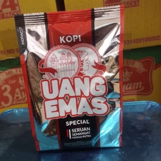 Jual KOPI BUBUK ASLI/KOPI HITAM MEREK UANG EMAS 350g | Shopee Indonesia