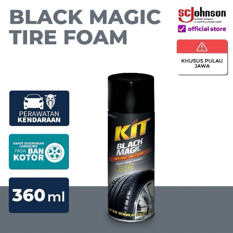 Jual KIT BLACK MAGIC TIRE FOAM AEROSOL 360ML // KIT Black Magic Tire ...