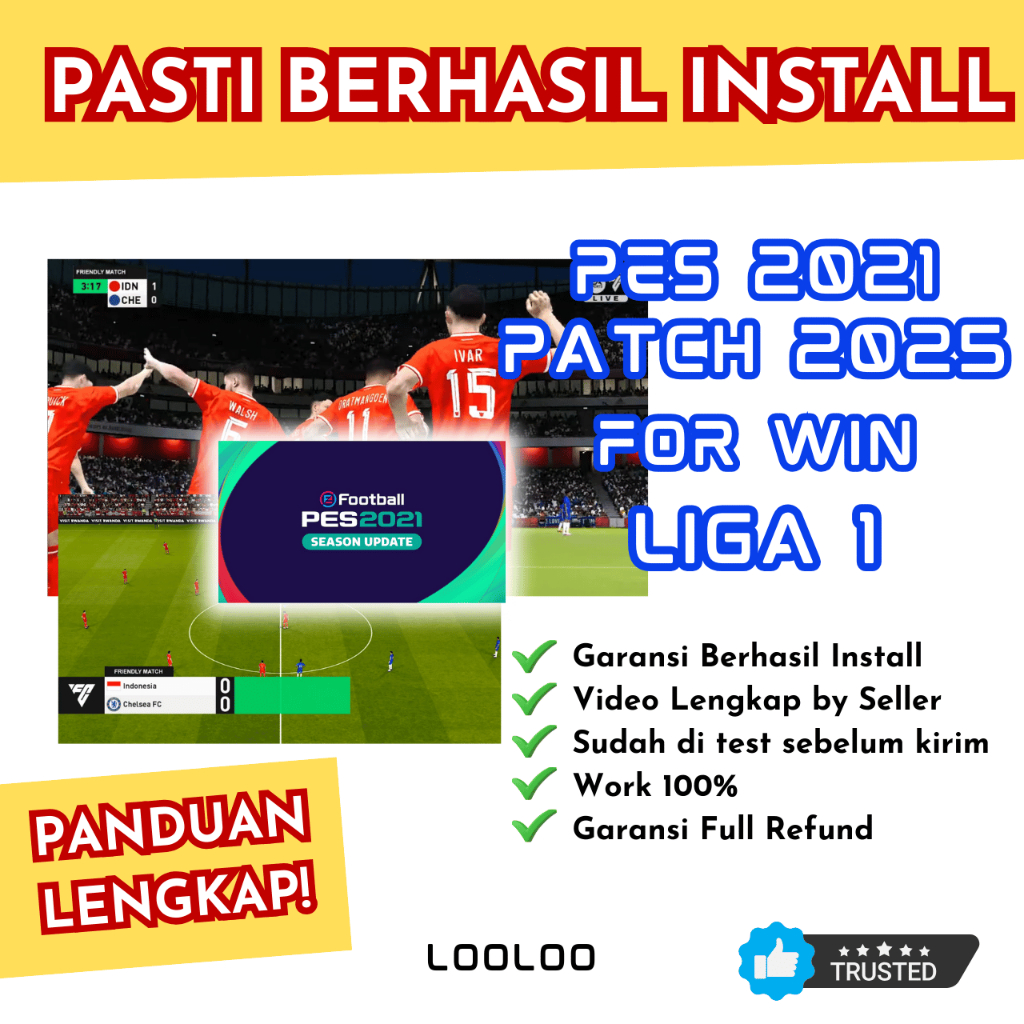 Jual PES 2021 PC + Patch Terbaru Juni 2025 LooReborn | Shopee Indonesia