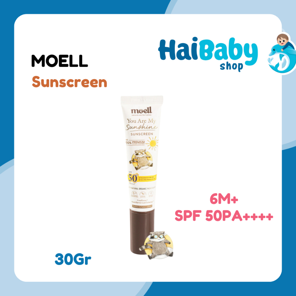 Jual Moell Physical Sunscreen Anak & Bayi SPF 50+ (PA++++) 30 gr ...