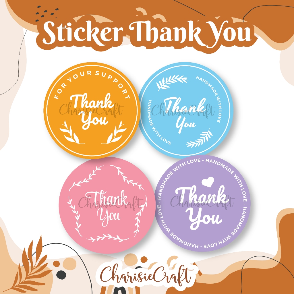 Jual Stiker Terima Kasih | Sticker Thank You | Thank You Sticker ...