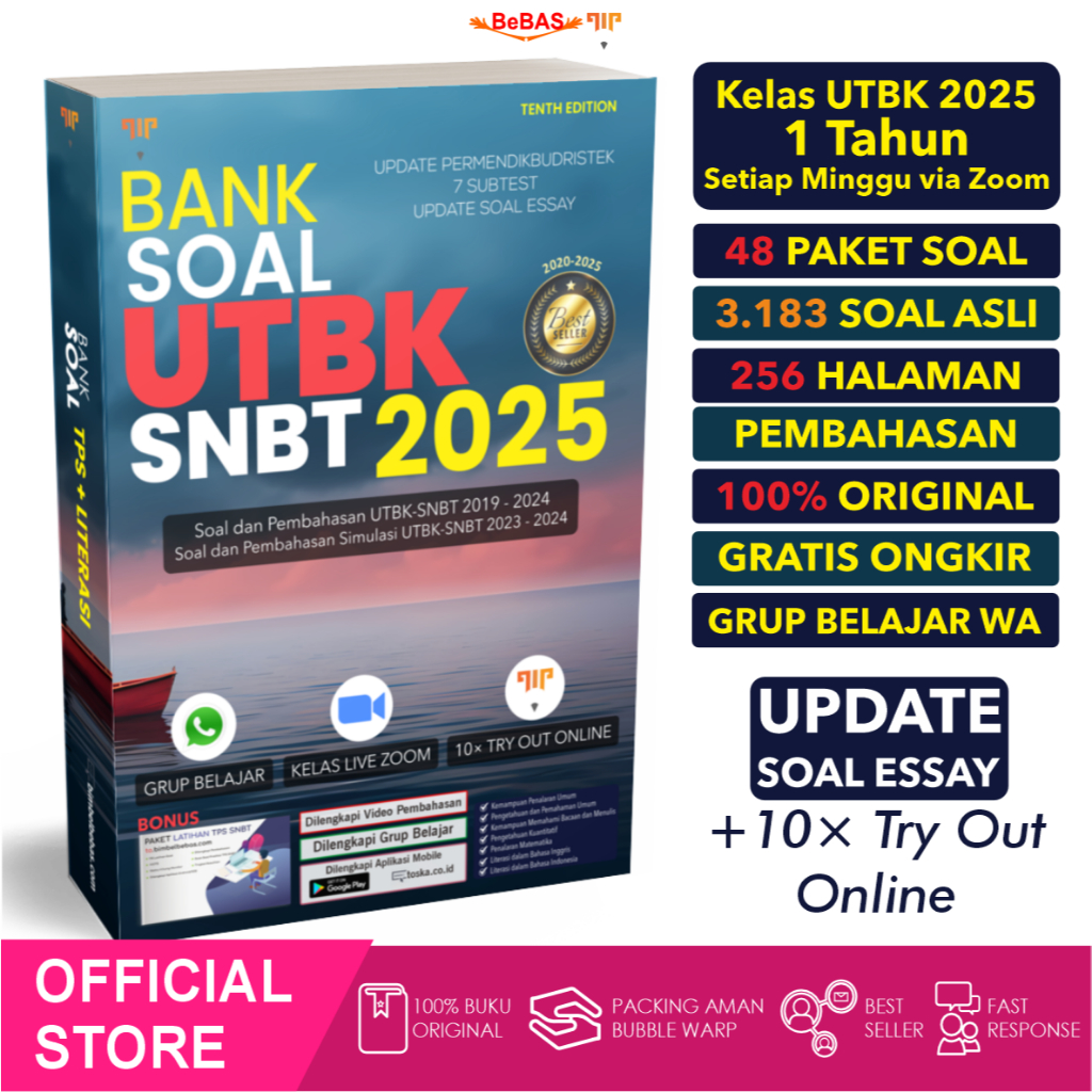 Jual Bebas Buku Bank Soal UTBK SNBT 2025 Bonus Bimbel Zoom | Shopee Indonesia