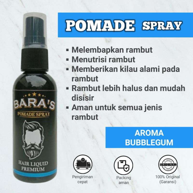 Jual Minyak Rambut Pria Pomade Spray Aroma Bubblegum 50 ml Oil Based ...
