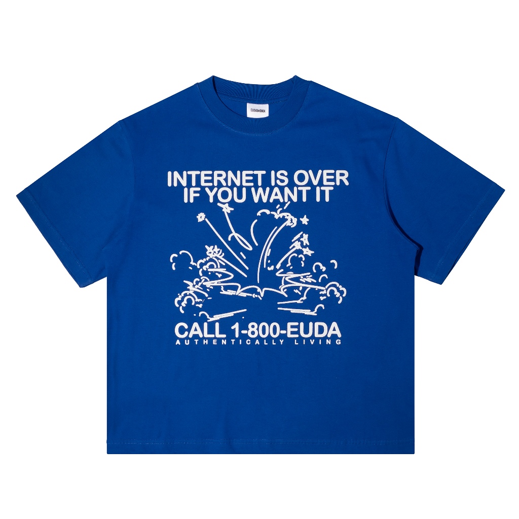Jual Eudaimonia - Kaos Boxy Fit Oversized Tshirt Internet Is Over Royal ...