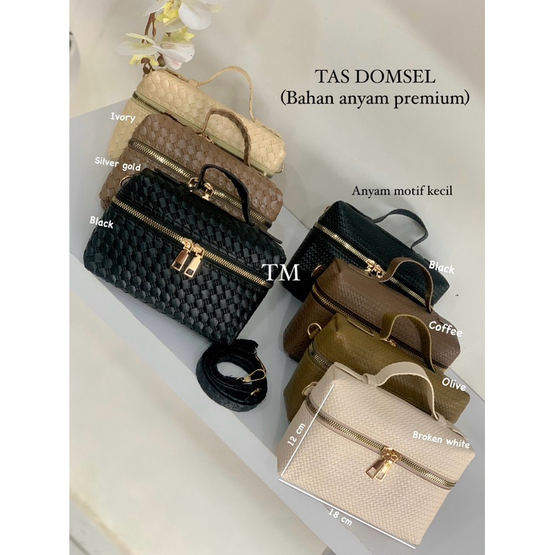 Jual TAMI - TAS DOMSEL ANYAM PREMIUM - TAS SEKALIGUS DOMSEL - DOMPET ...