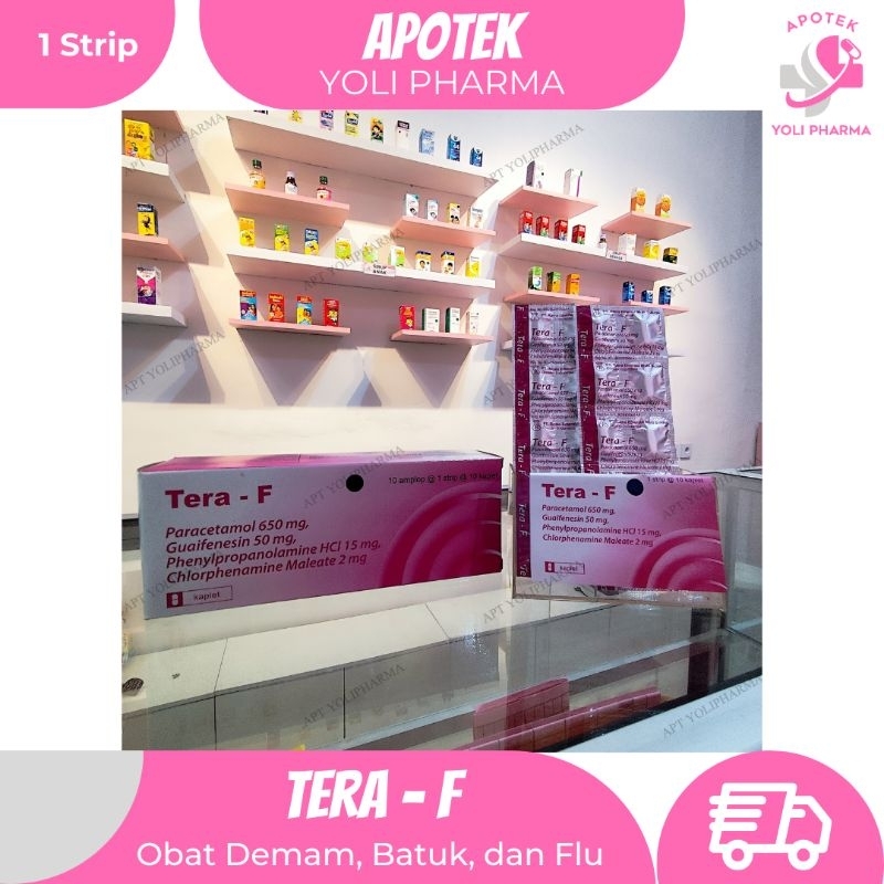 Jual Tera - F Obat Demam dan Flu 1 strip @10 kaplet Untuk meringankan ...