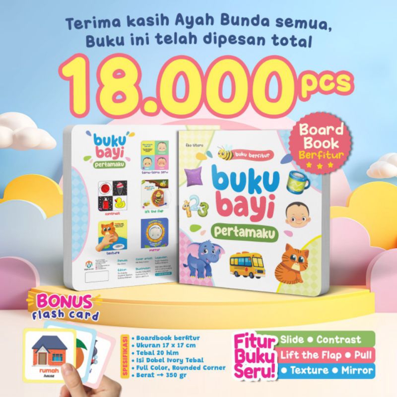 Jual Buku Bayi Pertamaku baby book Boardbook untuk anak 0 6 12 bulan 1 ...