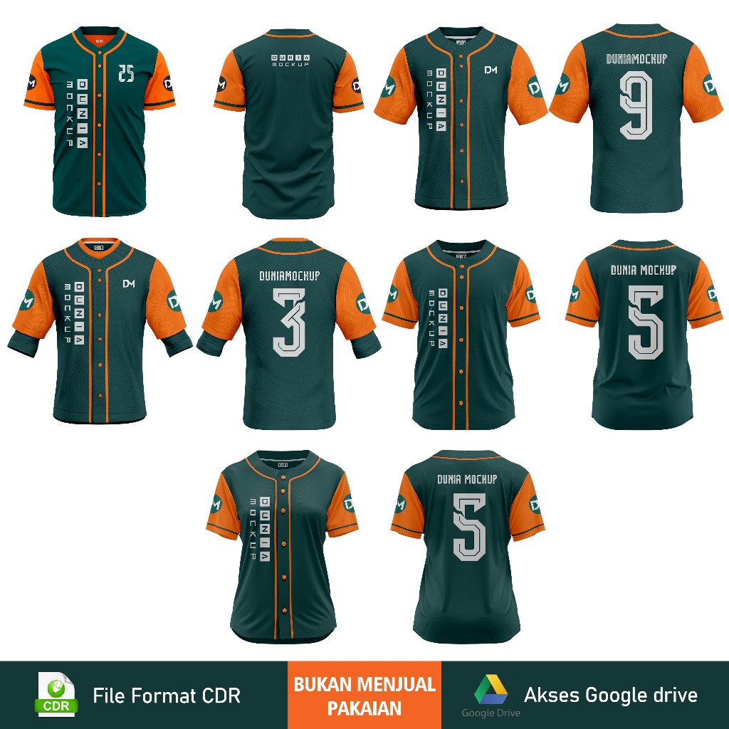 Jual Mockup Jersey Baseball - Corel DRAW | Shopee Indonesia
