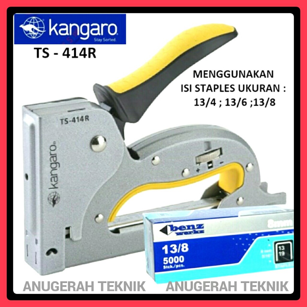 Jual Staples Tembak KANGARO TS - 414 R / Alat Staples Tembak Jok Kulit ...