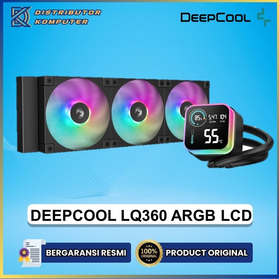 Jual DEEPCOOL LQ360 ARGB LCD BLACK 360MM LIQUID AIO WATER CPU COOLER | Shopee Indonesia