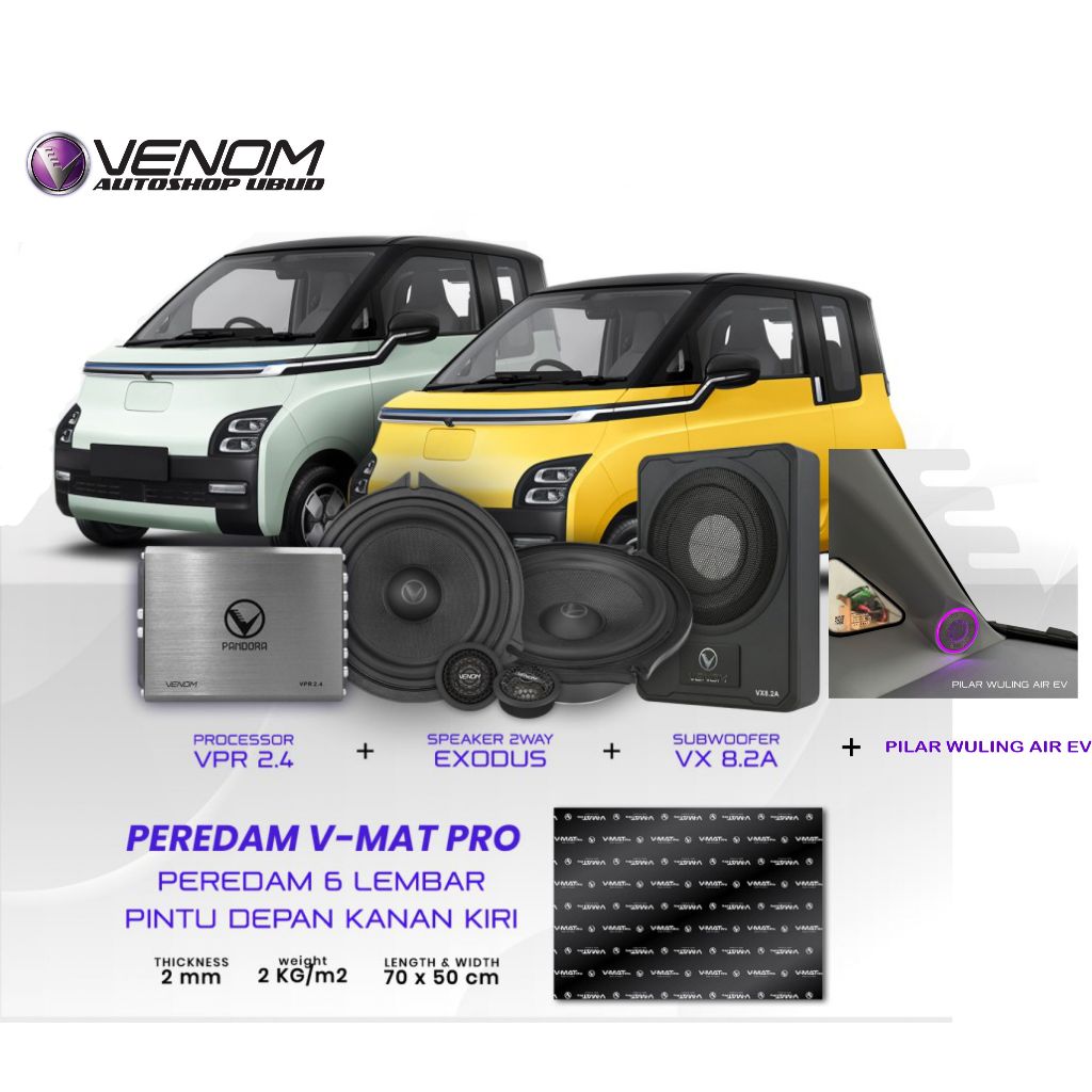 Jual PAKET AUDIO MOBIL VENOM WULING AIR-EV | Shopee Indonesia