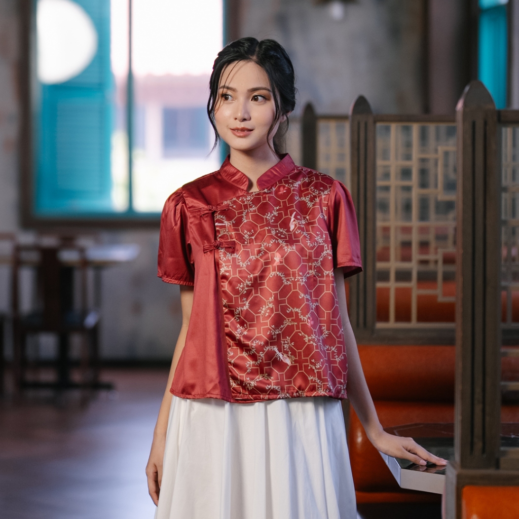 Jual Beatrice Clothing Fong Blouse - Atasan Wanita Cheongsam Casual ...