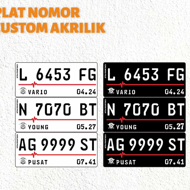 Jual PLAT NOMOR Motor Akrilik Custom SEHARI JADI PLAT MOTOR AKRILIK ...