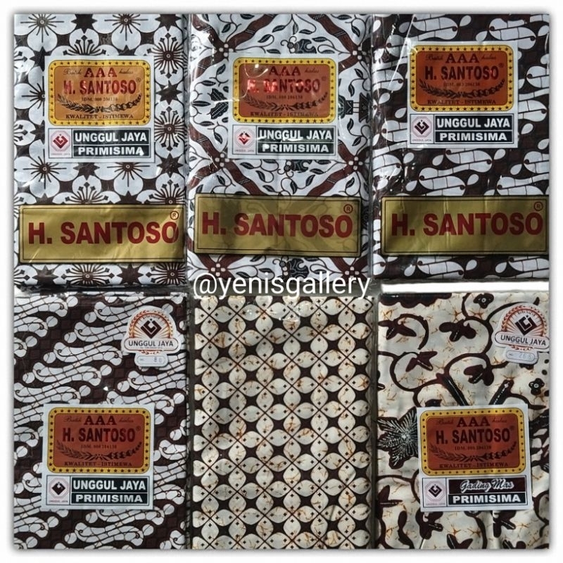 Jual Kain Batik Putih Paket Hemat, Kain Jarik Batik H Santoso Putih ...