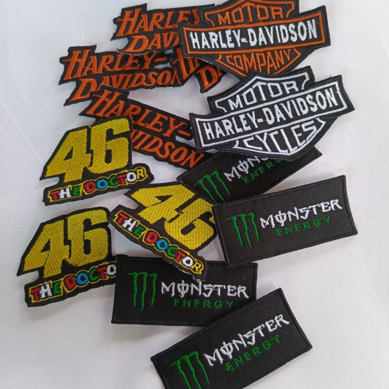 Jual Harley Davidson Stiker Motor Monster Energy emblem bordir komputer ...