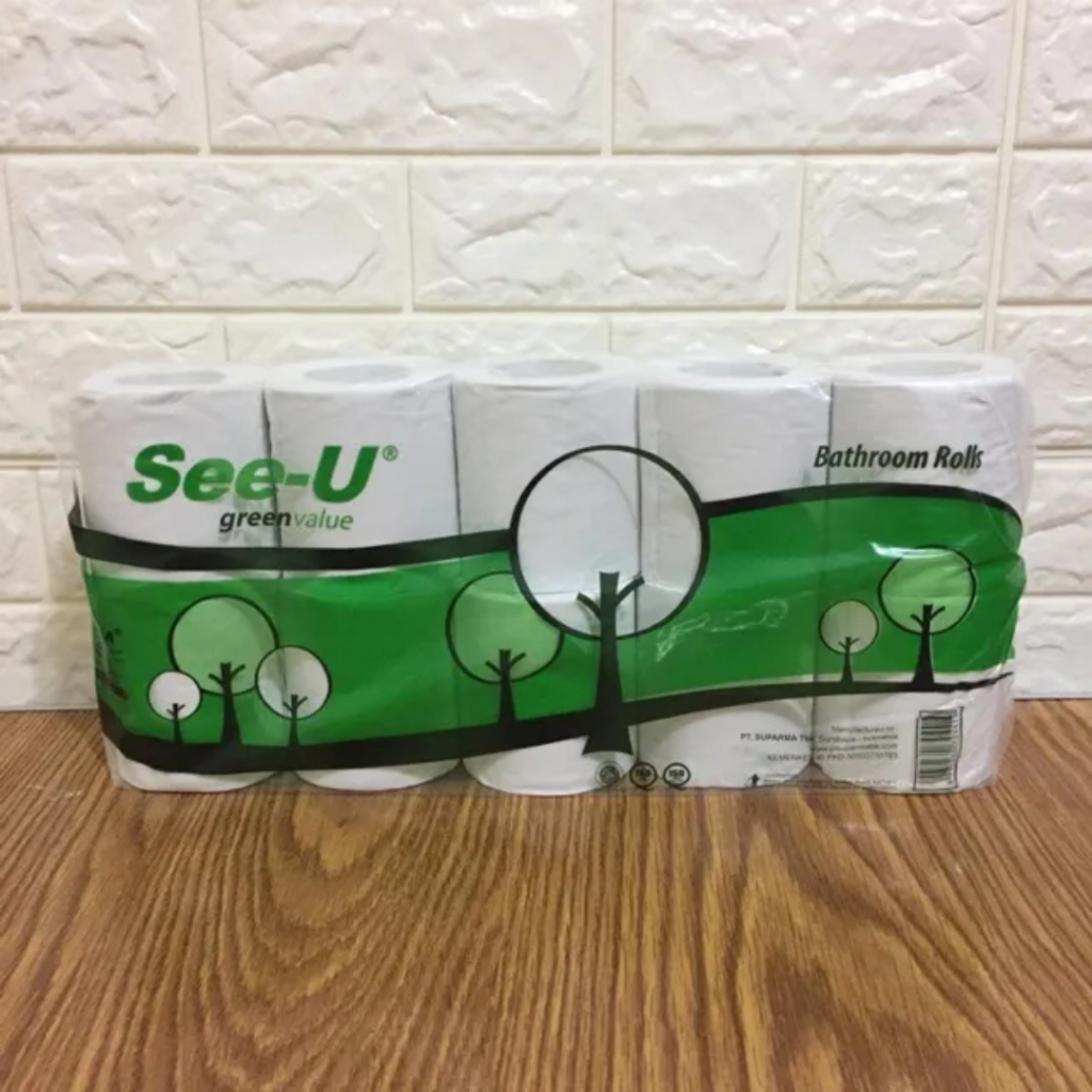 Jual 1 Pack isi 10 roll - Tisu Toilet Tissue Roll CORE SEE U NON EMBOSS ...