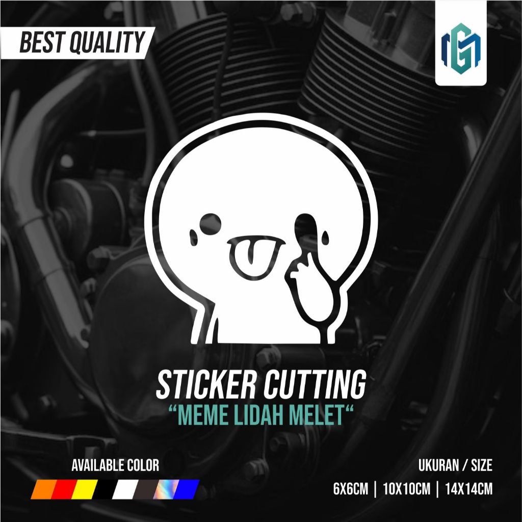 Jual Sticker Cuttting Meme Lidah Melet | Variasi Stiker Viral Motor dan ...