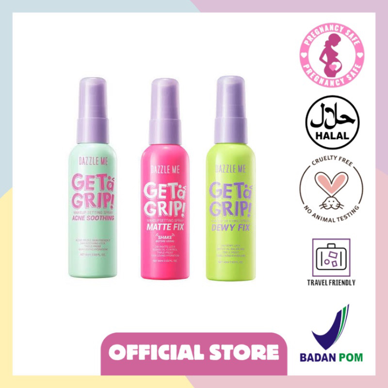 Jual DAZZLE ME GET A GRIP SETTING SPRAY DEWY FIX // MATTE FIX // ACNE ...