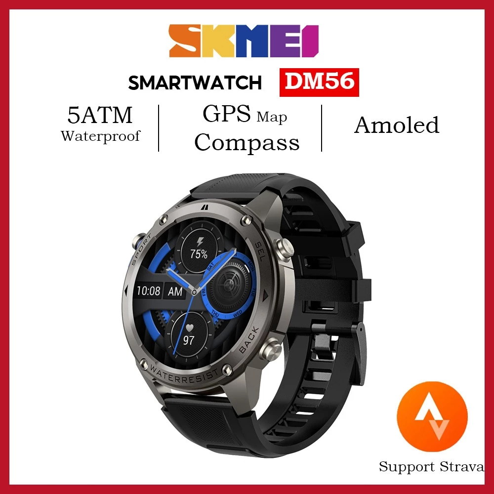 Jual SKMEI Smartwatch DM56 GPS Map Compass Map | 1.43 Amoled | 5ATM ...