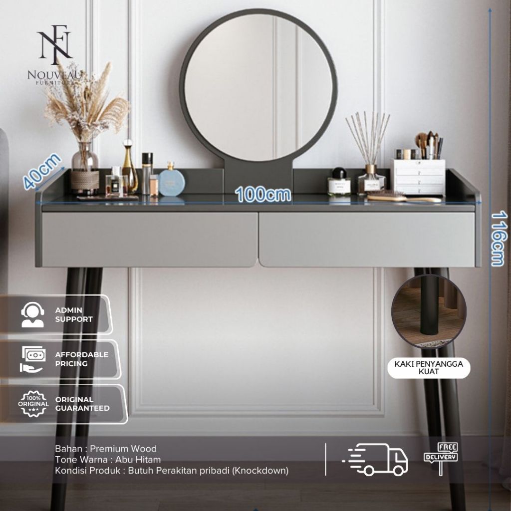Jual Meja Rias Lorraine | Meja Rias Laci | Meja Rias Cermin Bulat ...