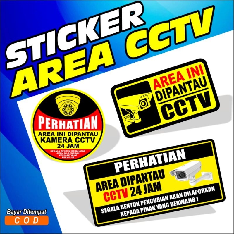 Jual STIKER CCTV/STICKER AREA CCTV | Shopee Indonesia