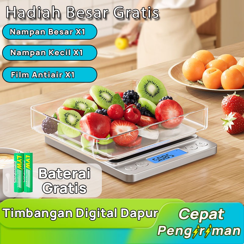 Jual Timbangan Digital Dapur Timbangan Digital Mini Kitchen Scale 3Kg ...