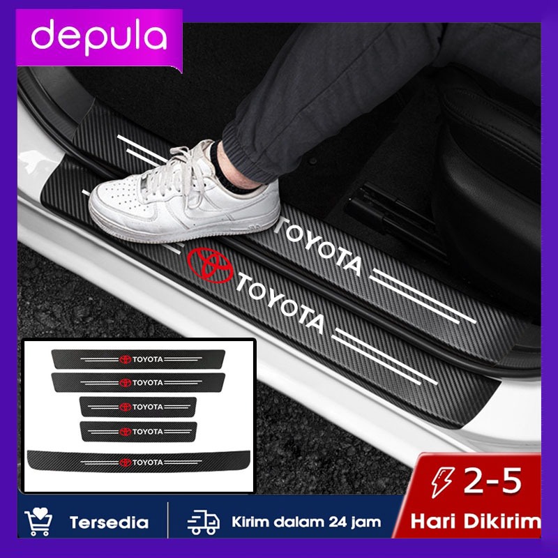 Jual 5pcs Sticker Pelindung Pintu Mobil / Universal Sill Plates Carbon ...