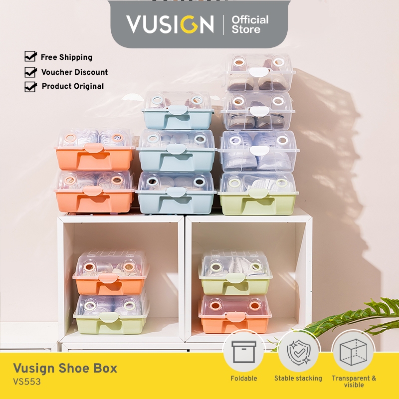Jual Vusign Shoes Storage Box / Kotak Sepatu Tempat Penyimpanan Sepatu ...
